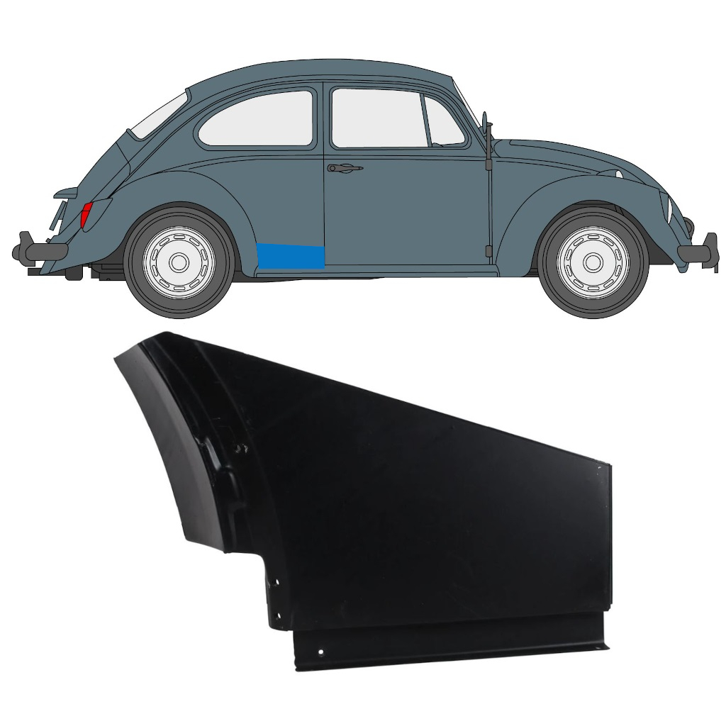 Small rear wing repair panel for Volkswagen Kaefer 1949- / Right 12741