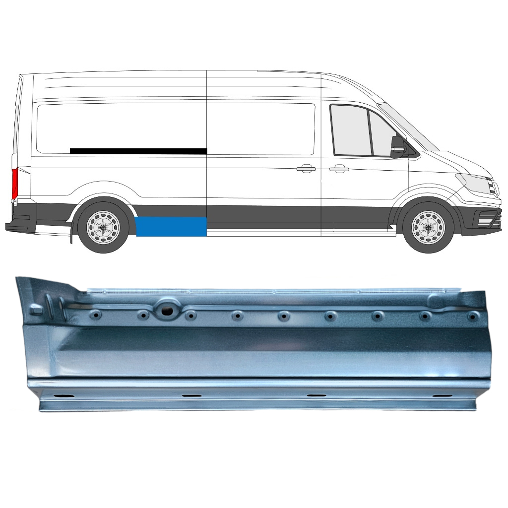Rear Wing Repair Panel For Volkswagen Crafter / Man The 2017- / Lwb ...