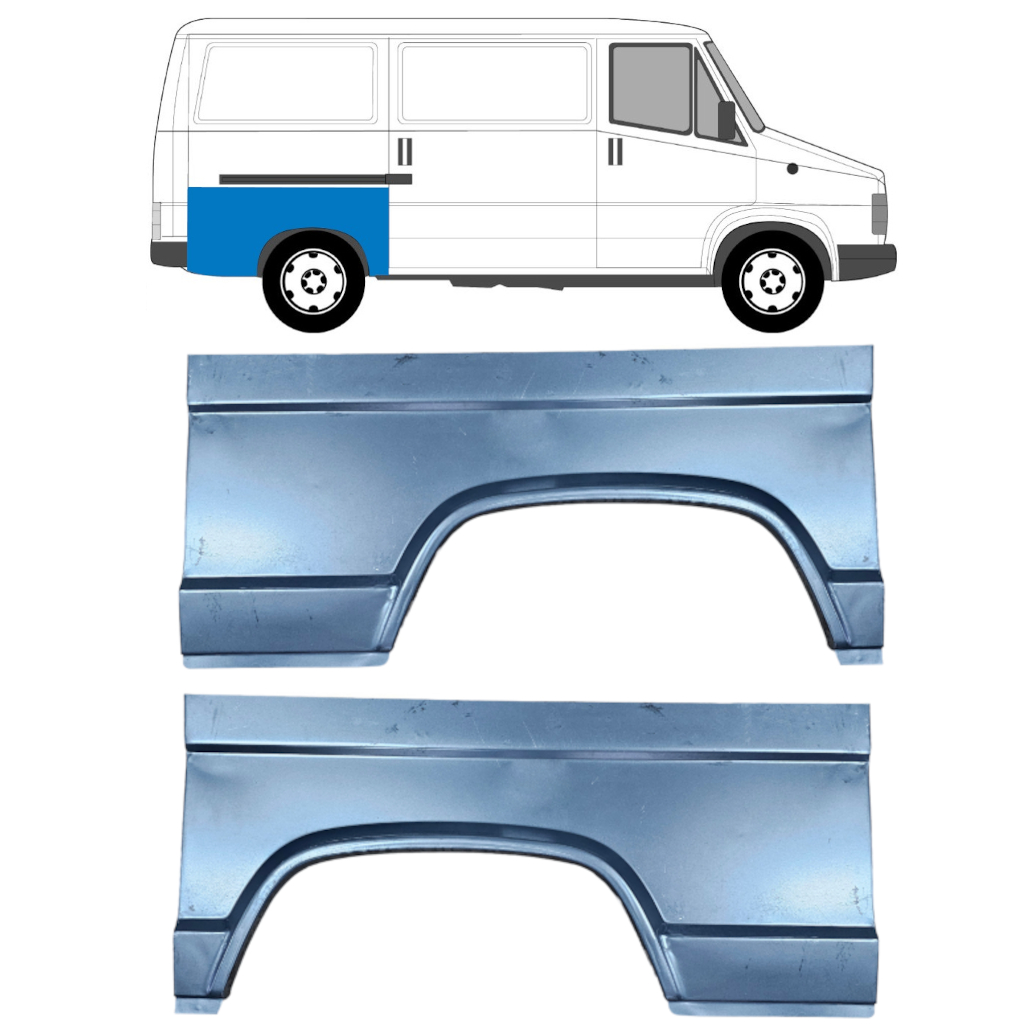 Rear wing repair panel for Fiat Ducato 1981-1994 / Left+Right / Set 6514