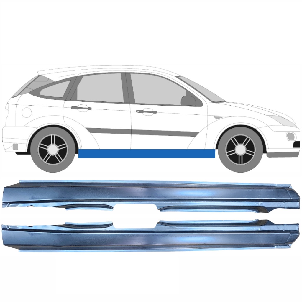 Full sill repair panel for Ford Focus 1998-2004 / Left+Right / Set 9423