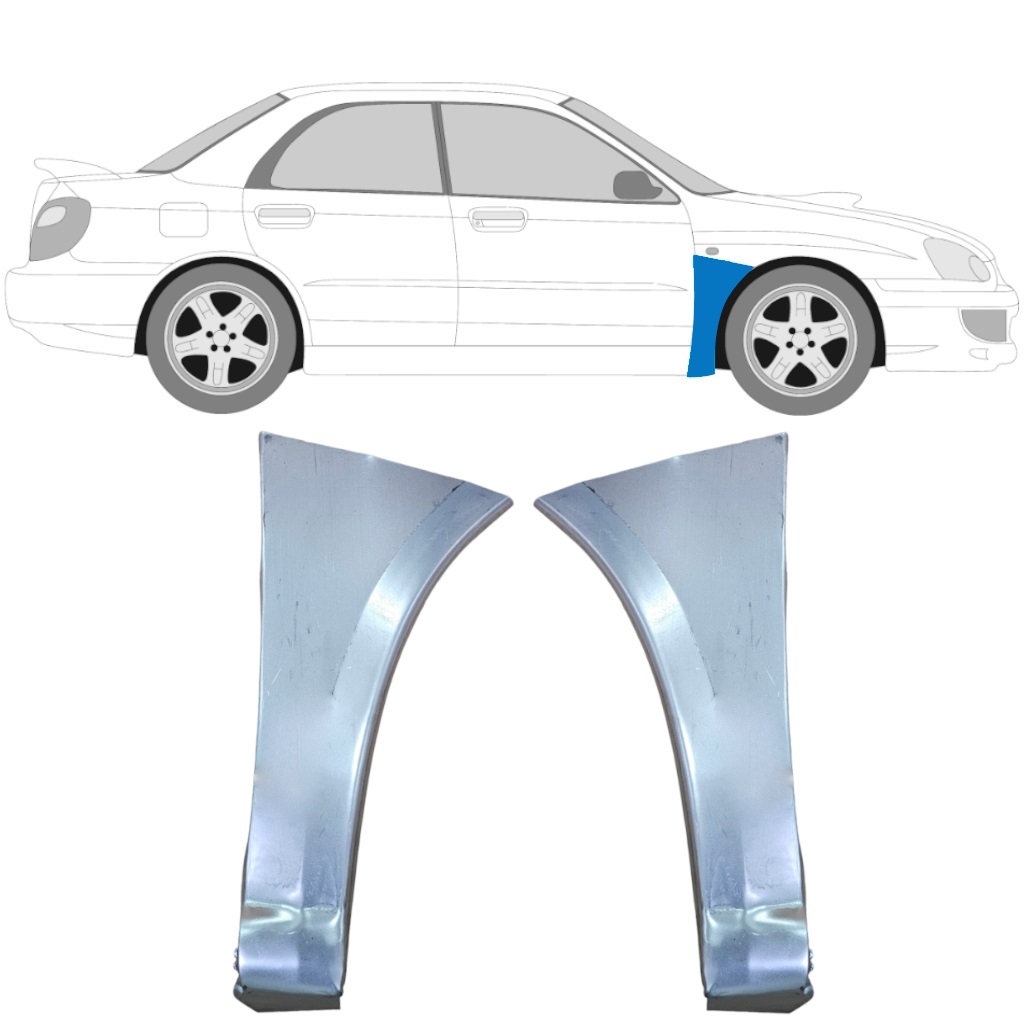 Front wing repair panel for Subaru Impreza GD GG 2000-2007 / Left+Right ...