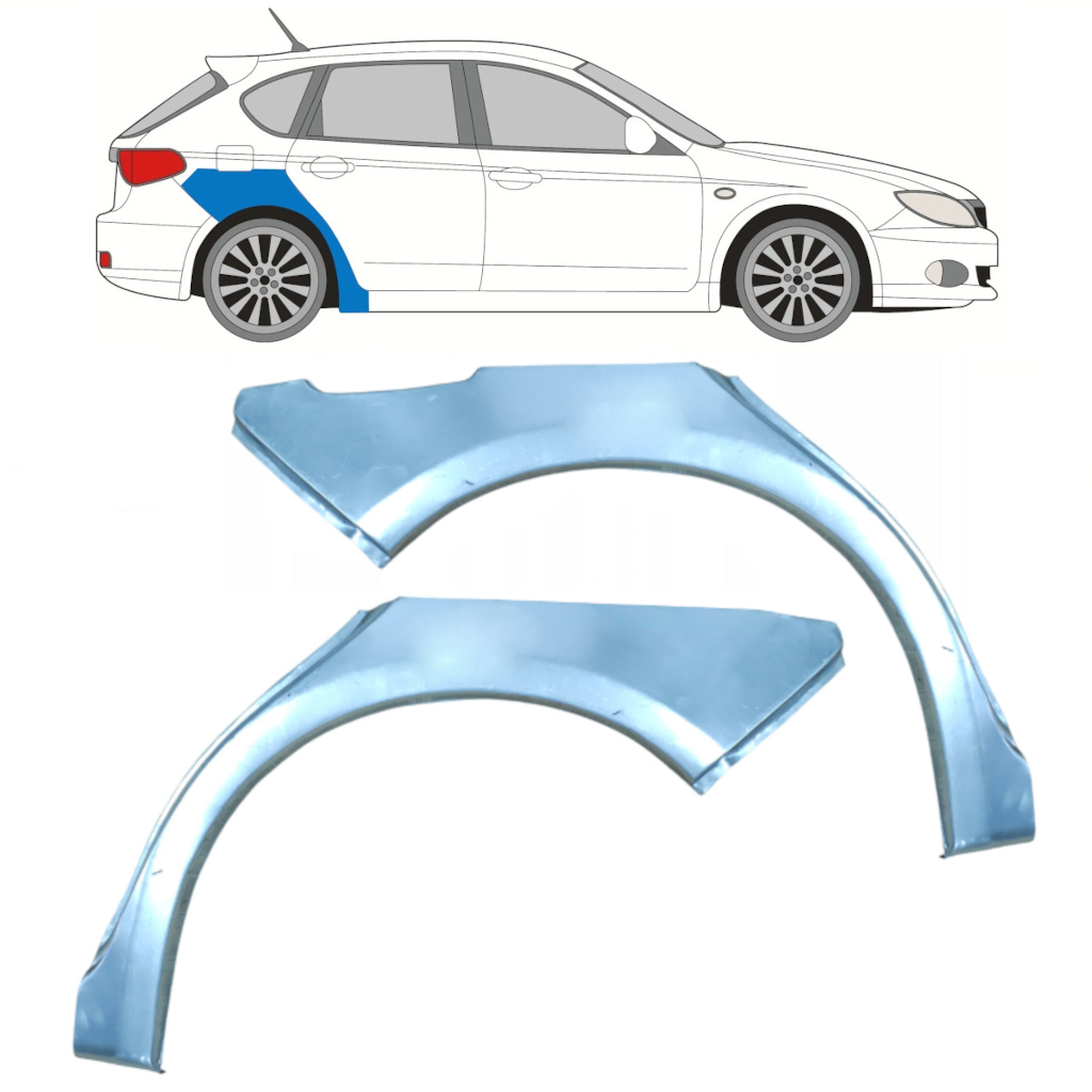 Rear wing repair panel for Subaru Impreza GH GR 2007-2013 / Left+Right ...