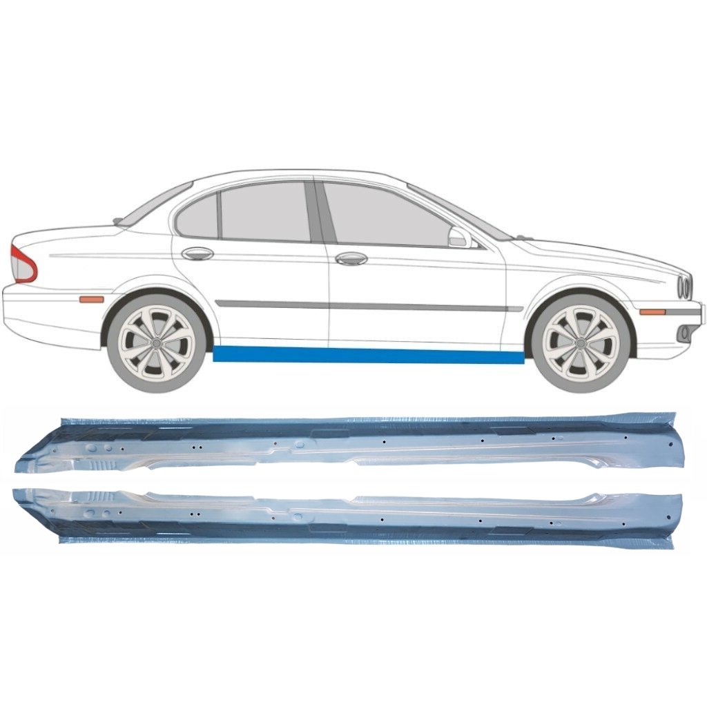 Full sill repair panel for Jaguar X-Type CF-1 2001-2009 / Left+Right ...