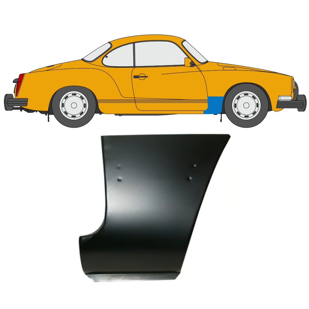 Front Wing Repair Panel For Vw Karman Ghia 1955-1974 / Right 12722