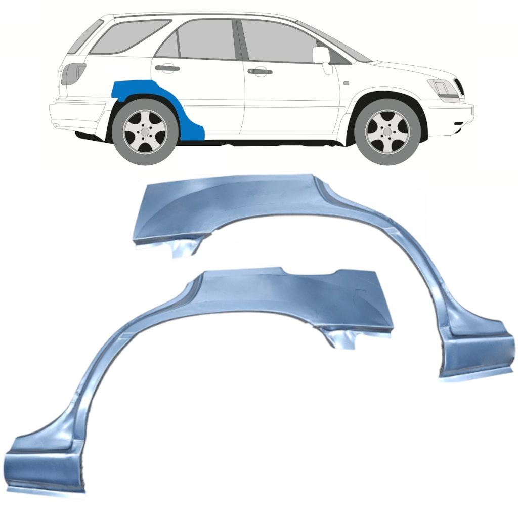 Rear wing repair panel for Lexus RX 1998-2003 / Left+Right / Set 9947