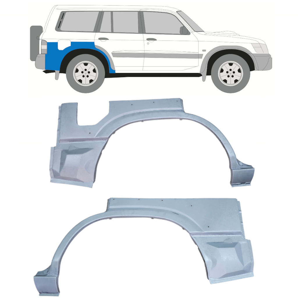 Rear wing repair panel for Nissan Patrol Y61 GY61 1997-2009 / Left ...