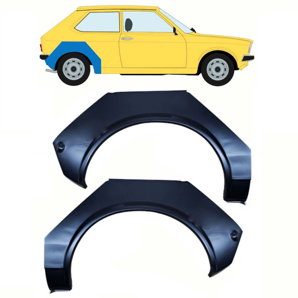 Rear wing repair panel for Volkswagen Polo 1975-1981 / Left+Right / Set ...