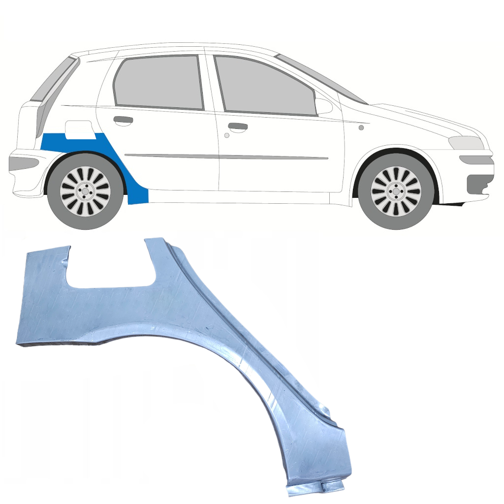 Rear wing repair panel for Fiat Punto II 1999-2010 / Right 7271