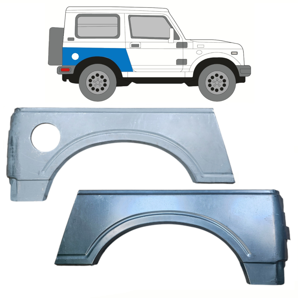 Rear wing repair panel for Suzuki Samurai 1981- / Left+Right / Set 10816