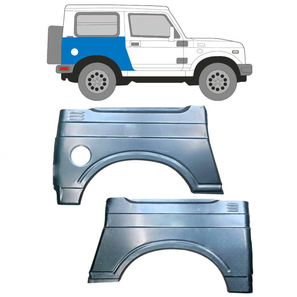 Rear wing repair panel for Suzuki Samurai 1981- / Left+Right / Set 9580