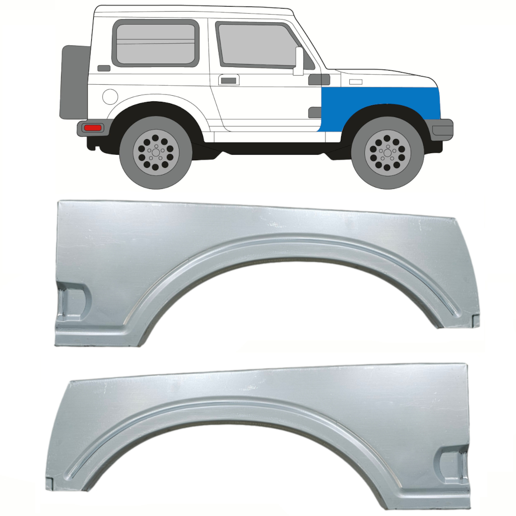 Front wing repair panel for Suzuki Samurai 1981- / Left+Right / Set 10031