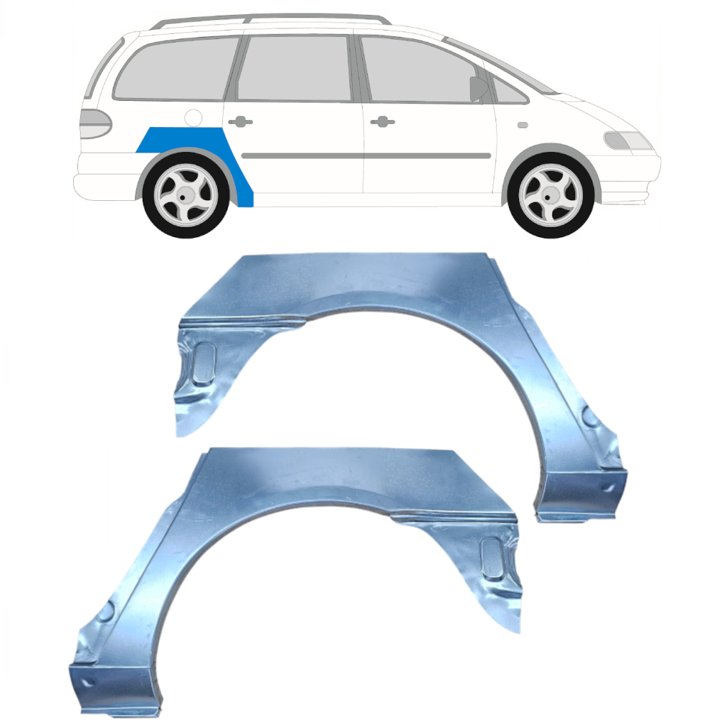 Rear wing repair panel for Volkswagen Sharan 1995-2010 / Left+Right ...