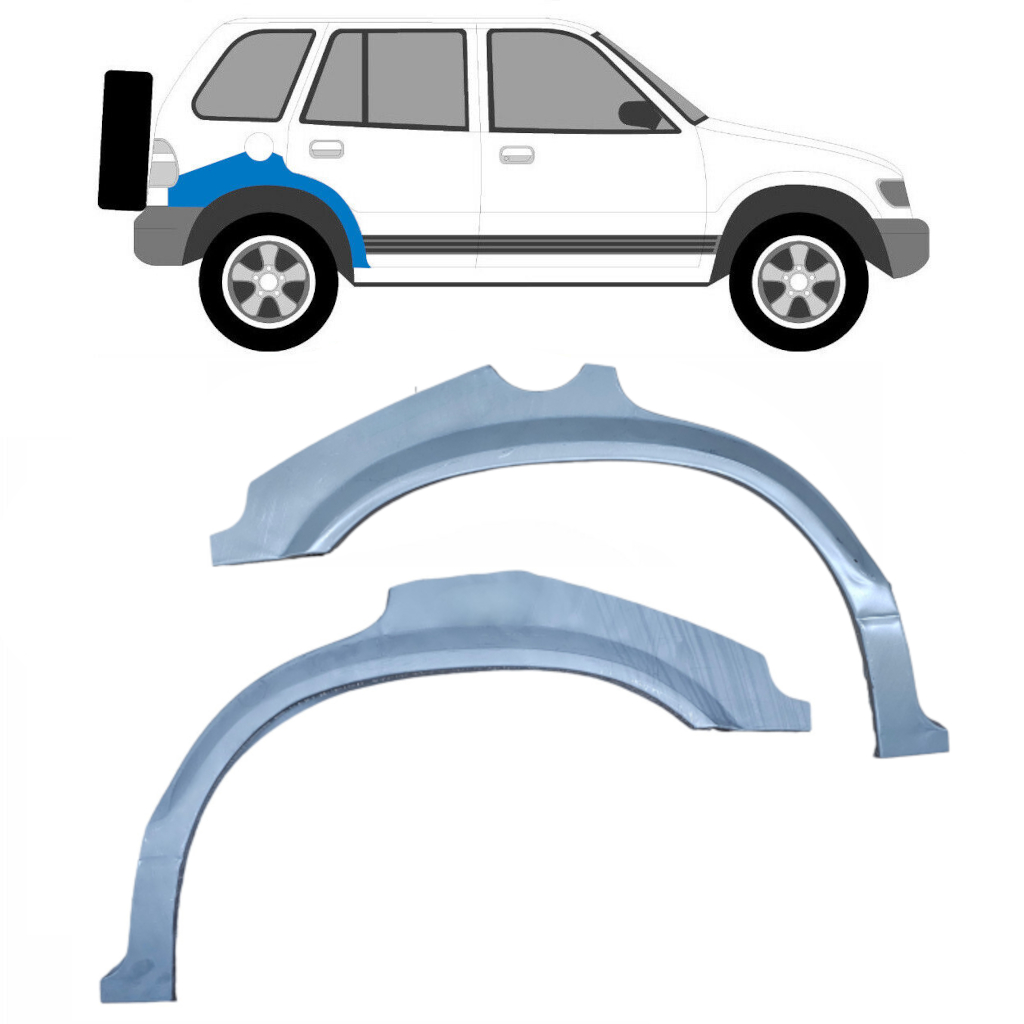 Rear wing repair panel for Kia Sportage 1994-2002 / Left+Right / Set 10507