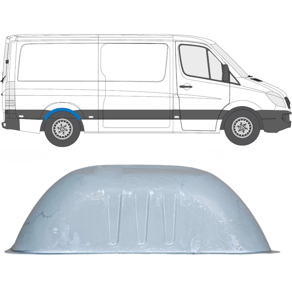 Rear wheel arch repair panel for Mercedes Sprinter 2006-2018 / Left ...