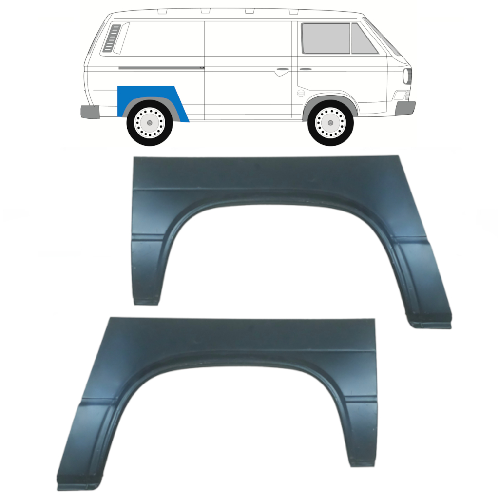 Rear wing repair panel for Volkswagen Transporter T3 1979-1992 / Left ...
